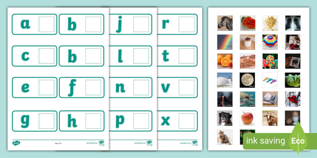 Alphabet Matching: Lowercase Letters and Photos - Twinkl