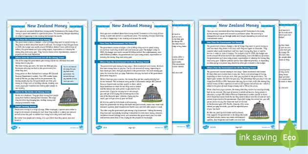 Financial Literacy Differentiated Reading Comprehension