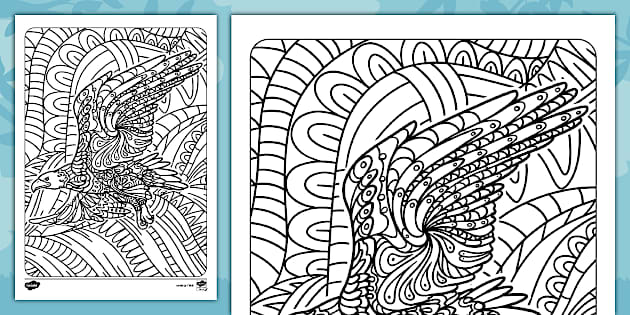 free coloring pages of eagle reflections