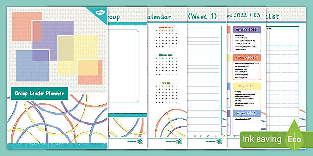Group Leaders Planner - Twinkl - Adult - Twinkl