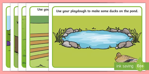 On the Farm-Themed Modelling Dough Nursery Play Mat - Twinkl