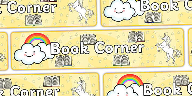 👉 Book Corner Display Banner Teacher Made Twinkl