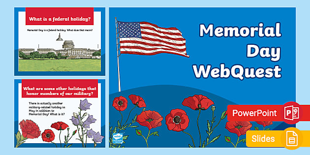 Memorial Day WebQuest Activity | Twinkl Resources USA