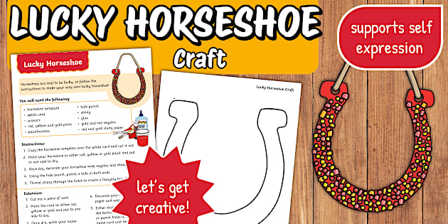 Year of the Horse Lucky Horseshoe Craft Activity