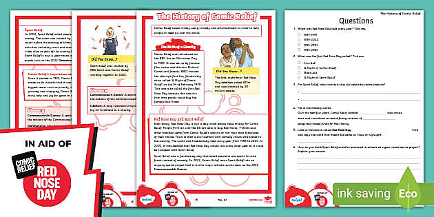 FREE! - Comic Relief: Red Nose Day The History of Comic Relief ...