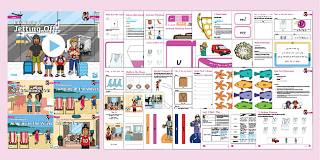 NZ Phonics: Level 3 Week 1 'j, v, w x' Weekly Lesson Pack