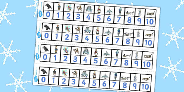 FREE! - The Snow Queen Number Track 1-10 (Teacher-Made)