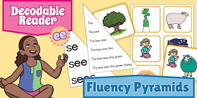 FP Phonics - ee Sound Fluency Pyramid - The Green Sheep