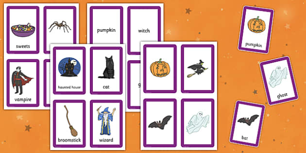 Halloween Pairs Matching Game - games, activities, activity