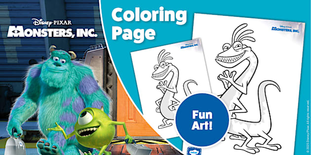 monsters inc coloring pages randall