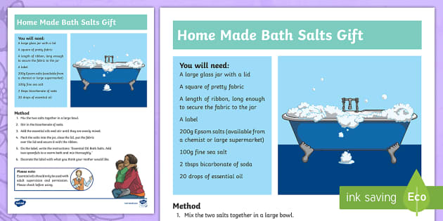 Mother's Day Bath Salts Gift Activity (Teacher-Made)