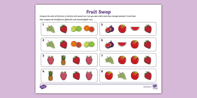 Language Skills: Fruit Swap Foundation Stage (teacher made)