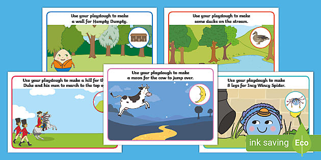 Nursery Rhyme Playdough Mats (teacher made)