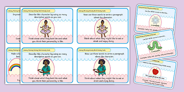 Literacy Morning Work Activity Cards - Twinkl