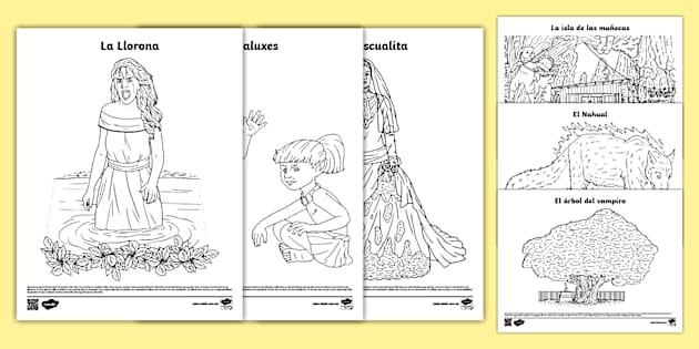 la llorona leyenda coloring pages