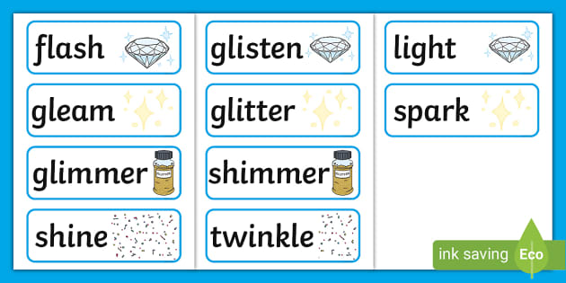 Sparkle Words Word Cards (teacher made) - Twinkl