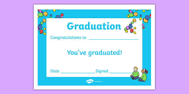School Graduation Certificate - End of the School Year Graduation ...