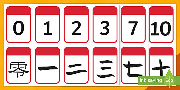 0 10 Numbers In Mandarin Chinese Matching Flashcards Flashcards