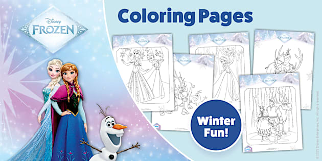 frozen printable coloring book