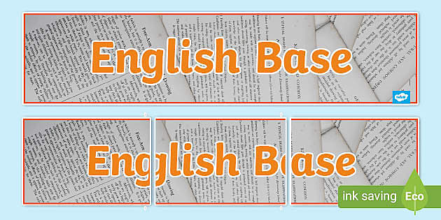 English Base Third Level Display Banner (teacher made)