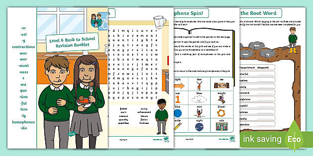 Back to School Phonics Level 6 Revision Booklet 3 - Twinkl