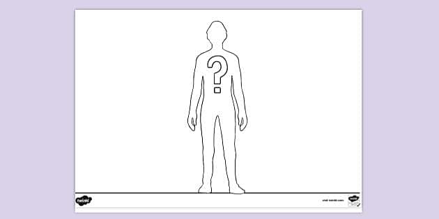 Anonymous Person Colouring Sheet (teacher made) - Twinkl