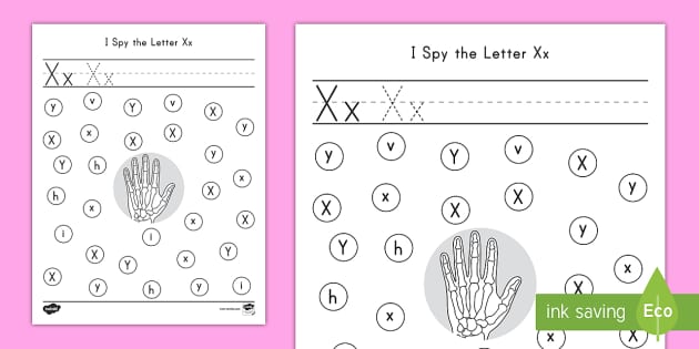 I Spy the Letter Xx Activity - Alphabet - ELA - Twinkl