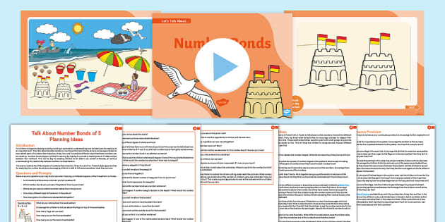 Talk About Number Bonds to 5 Maths PowerPoint and Planning Pack