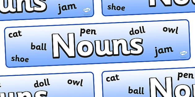 👉 Nouns Display Banner (teacher made) - Twinkl