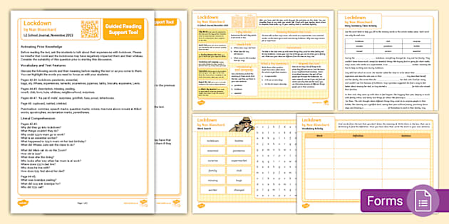 Level 2 November 2023 School Journal: Lockdown (Story Comprehension)
