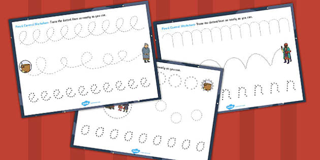 Babushka Pencil Control Sheets (Teacher-Made) - Twinkl