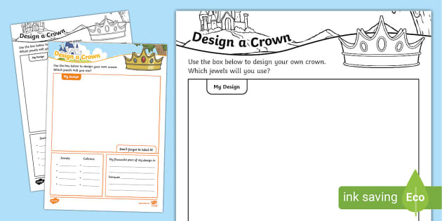 Design a Crown Worksheet (teacher made) - Twinkl