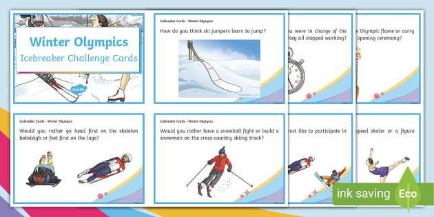 KS2 Winter Olympics Icebreaker Cards (teacher made) - Twinkl