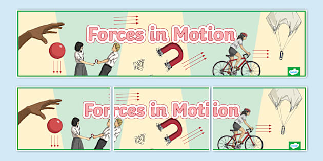 STEM IU Yr 4 Forces in Motion Display Banner (teacher made)