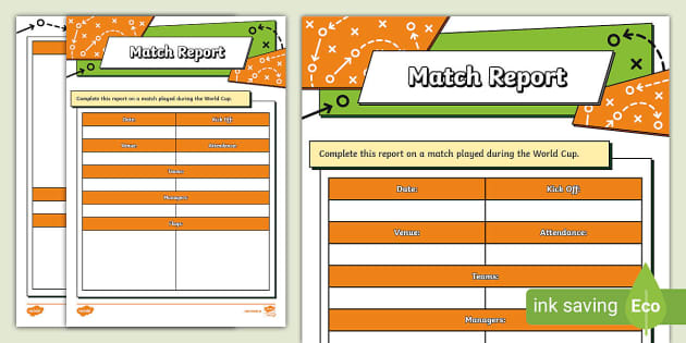 Women's World Cup Match Report Template (teacher made)