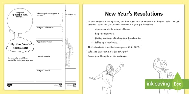 New Year's Resolutions (teacher made) - Twinkl