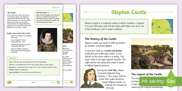 Skipton Castle Fact File (teacher made) - Twinkl