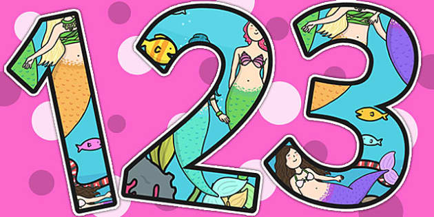 The Little Mermaid Themed Display Numbers (teacher made)