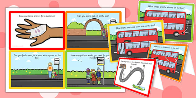 Challenge Cards Bus Station (teacher made) - Twinkl