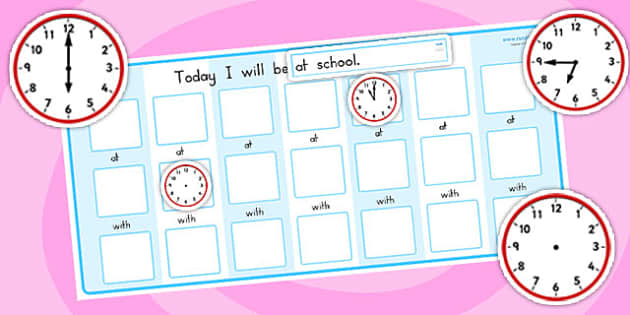 Routine Chart Pack With Place Time Person (teacher made)