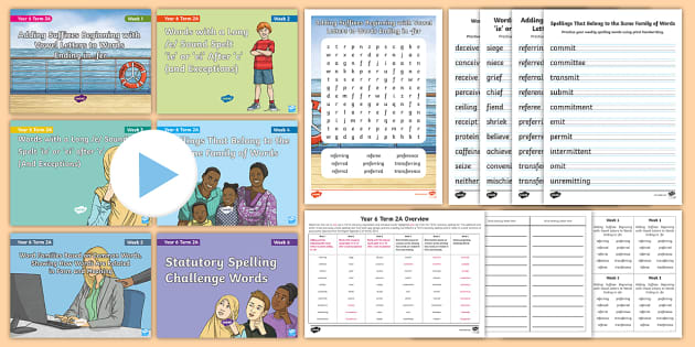 Year 6 Term 2A Bumper Spelling Pack