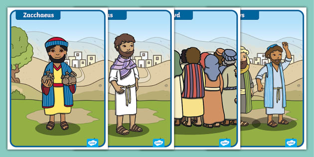 Zacchaeus the Tax Collector Bible Story Display Posters - poster