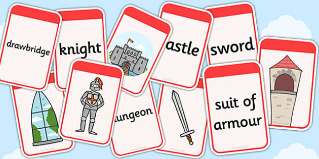 Castles and Knights Matching Flashcards (teacher made)