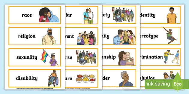 Valuing Diversity: Tolerance and Respect KS2 Key Word Cards