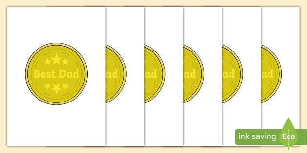 KS1 Father's Day Reward Medals (teacher made) - Twinkl