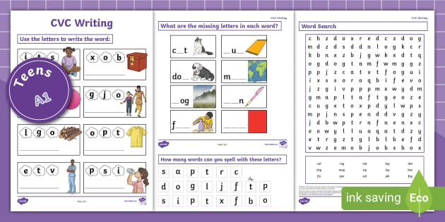 ESL CVC Words Phonics Pack for Teens A1 | Twinkl - Twinkl