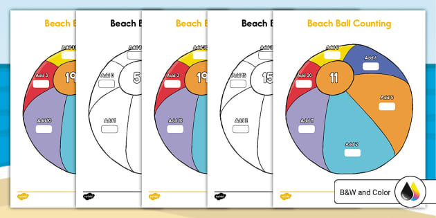 Beach Ball Counting Activity (creat de profesori)