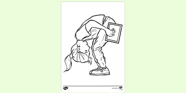 FREE! - Child Looking Through Legs Colouring Sheet | Colouring Pages