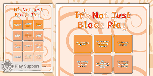 FREE! - It's Not Just Block Play Meta-Skills Poster - Twinkl