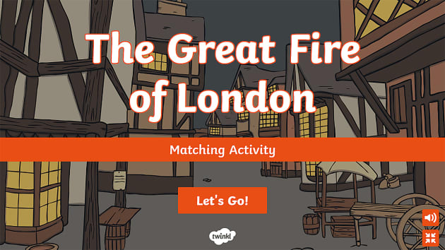 The Great Fire of London Interactive Matching Activity